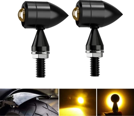 MIni Led Indicator Light for motorcycle. Yellow | Daraz.com.bd