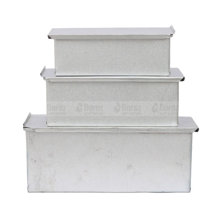 Rectangle Shape Cake Mold Set-3 Piece | Daraz.com.bd