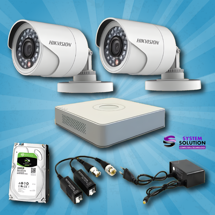 Hikvision CCTV Camera Package 02 Pcs With all Accessories | Daraz.com.bd