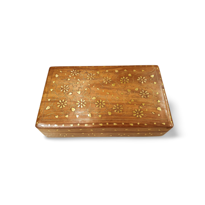 Handmade Floral Sesame JEWELARY Wood Box (India) | Daraz.com.bd
