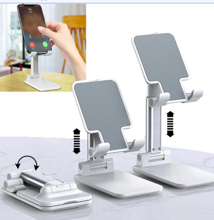 T1 Cell Phone Stand for Desk, Foldable Adjustable Tablet Stand ...