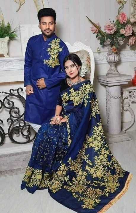 Couple Set/Matching dress/Couple&Family Sets/Sari And Panjabi | Daraz ...
