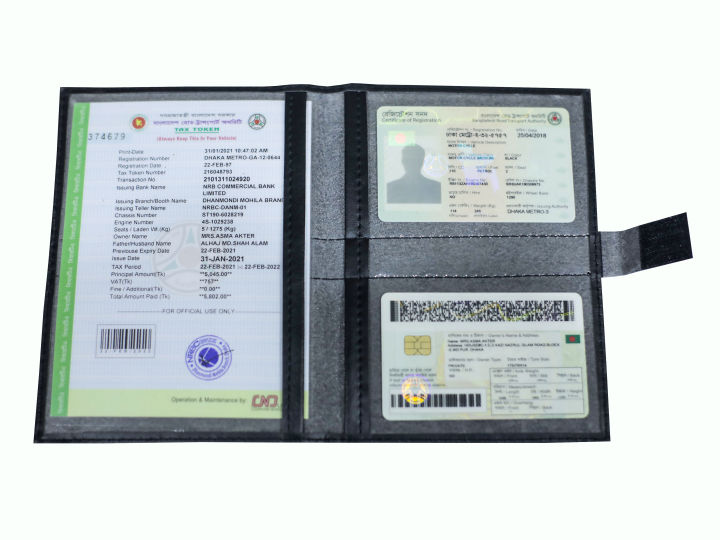 Car Licencee Bag Motor Bike And Car Driving Document Holder Wallet ...