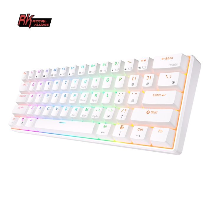 RK Royal Kludge RK61 2.4G Wireless Bluetooth Mechanical Keyboard Tri ...
