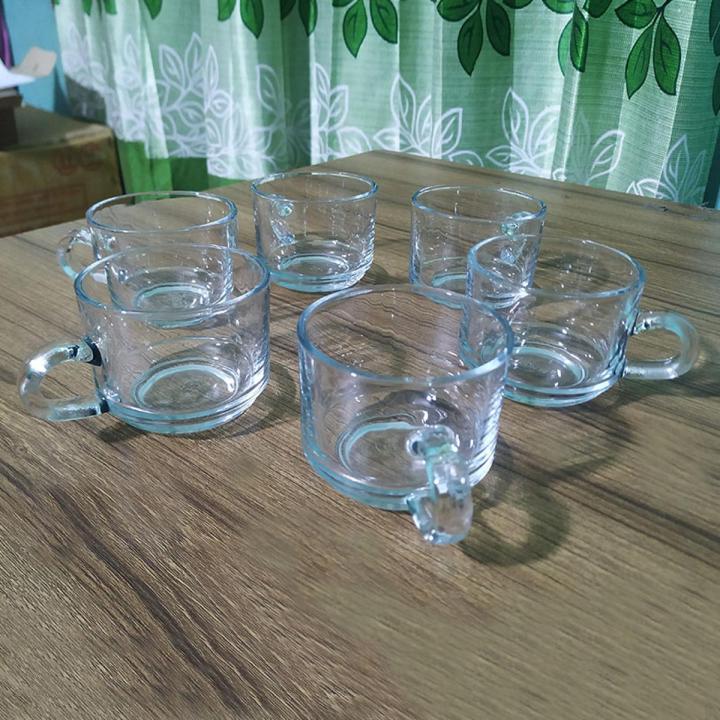 Crystal Clear Glass Tea/Coffee Cup Set (6 Pieces) OLiLA E004 | Daraz.com.bd