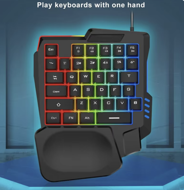 One-Handed Gaming Keyboard Half Keyboard Left Hand Keyboard Wired ...