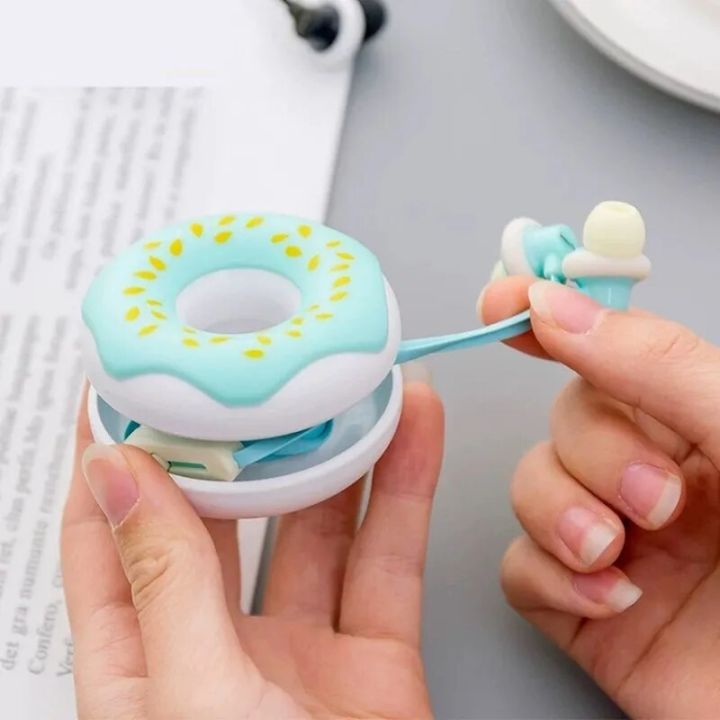 Cute Donuts Macarons Earphones 3.5mm in-ear Stereo Wired Earbuds with ...