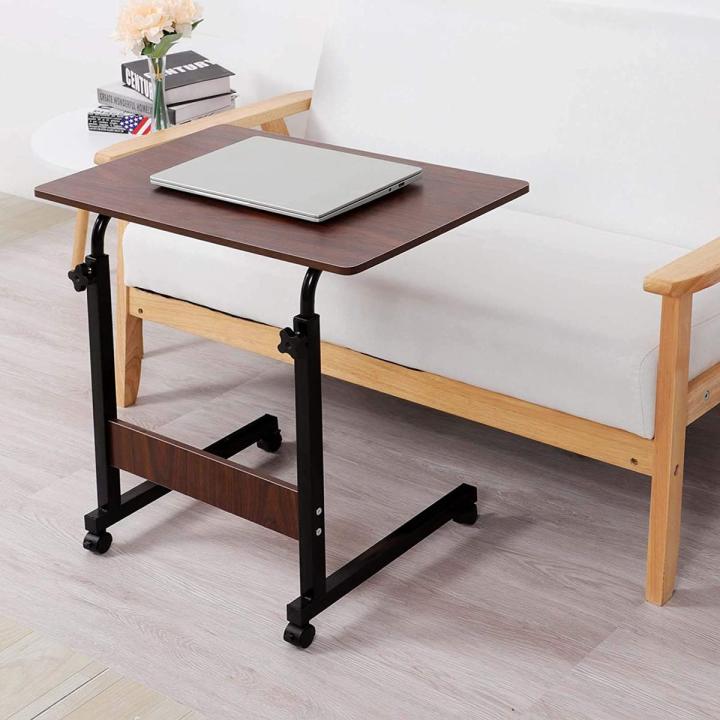 Wooden Bedside Portable Height Adjustable Studying Desk Bed Laptop ...