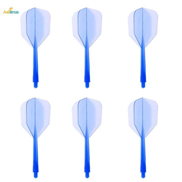 4x6 Pieces Transparent 2BA Thread Dart Shafts and Dart Flights ...