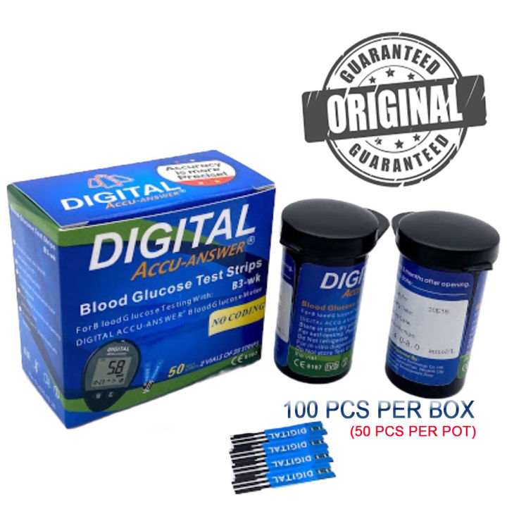 Digital Accu Answer Blood glucose monitor/diabetes test meter strip 50 ...