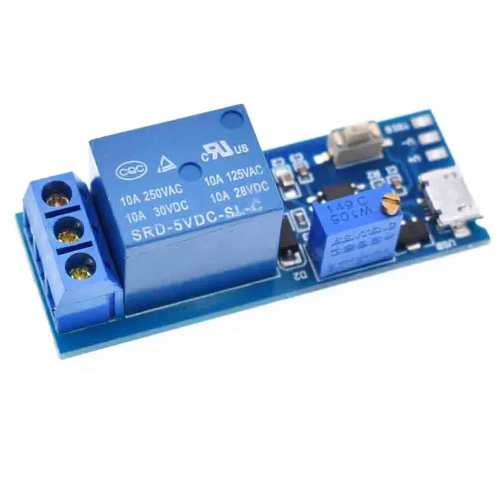DC 5V-30V Micro USB Adjustable Delay Relay Timer Control Trigger Delay ...