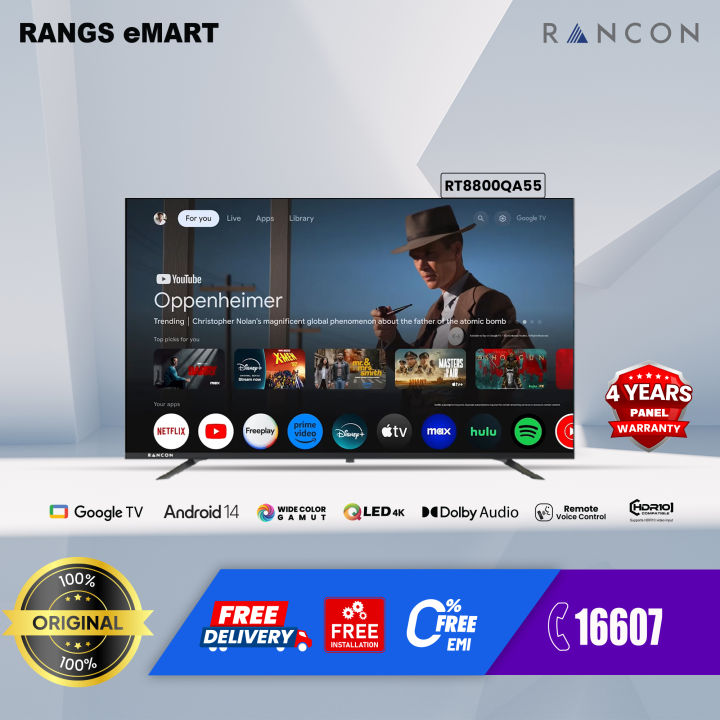 RANCON 55 INCH QLED-RT8800QA55 with Free Delivery and Free Installation ...