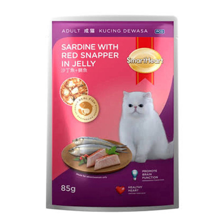 SmartHeart Adult Sardine With Red Snapper In Jelly Cat Food- 85gm ...