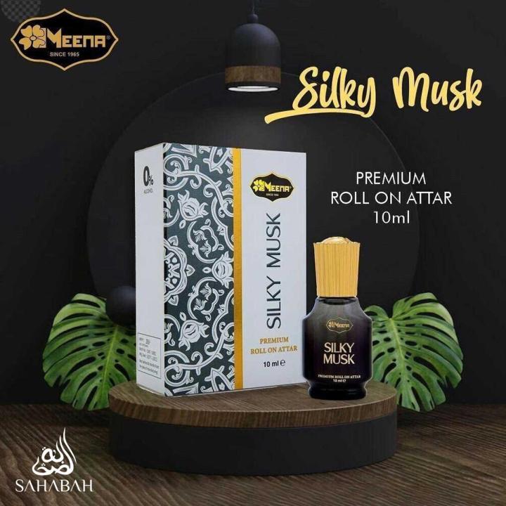 SILKY MUSK 0.33 OZ Meena ATTAR (10 ML) PERFUME OIL ROLL-ON LONG LASTING ...