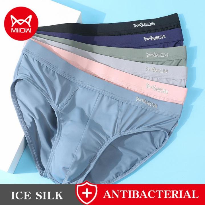 Miiow Men's Underwear Men's Triangle Shorts Ice Silk Breathable ...