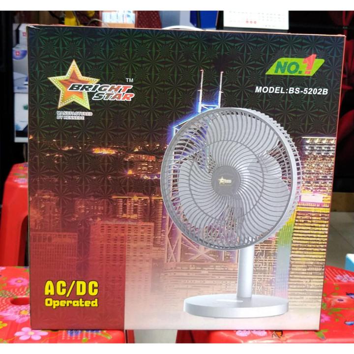 bright star table fan model- BS 5202B ac/dc -Rechargeable Table fan ...