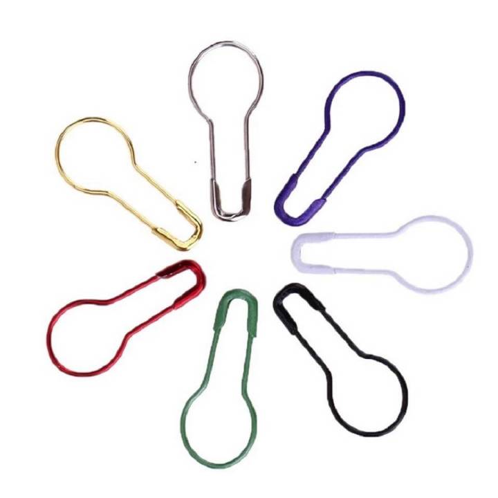 8Pcs/Box Mixed Color Safety Pins Calabash Gourd Shape Safety Pin ...