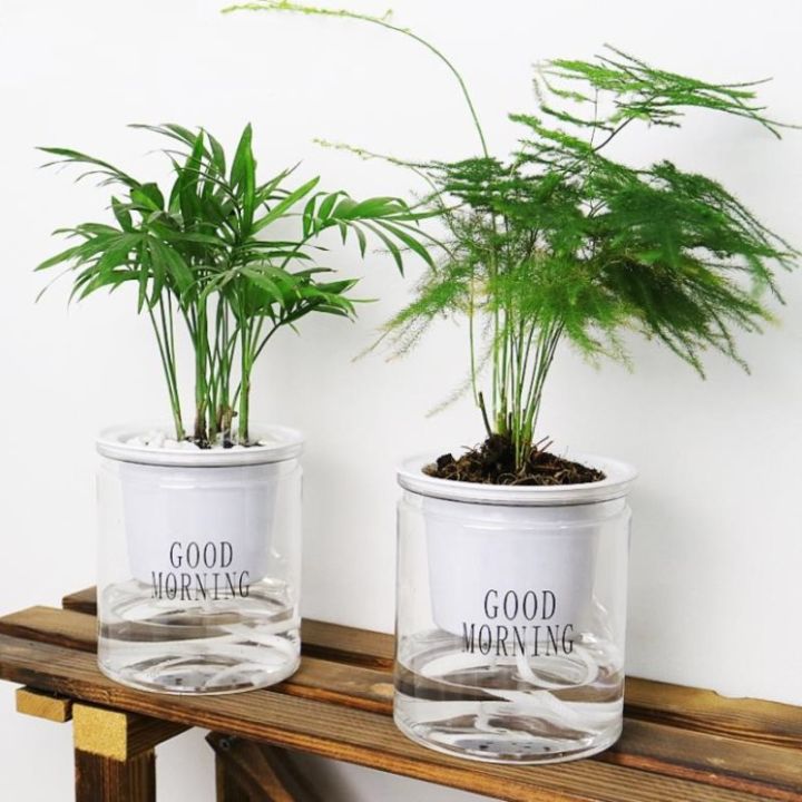 Round Automatic Water Absorption Self-watering Flowerpot Hydroponic ...