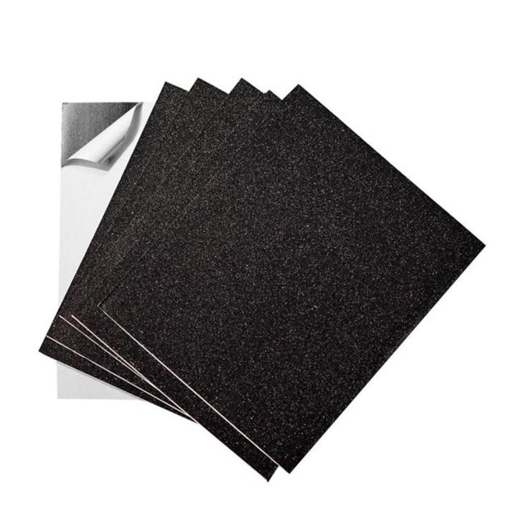 2 Pcs black Glitter Foam Sheets Craft Foam SELF ADHESIVE Glitter A4 ...