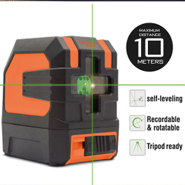 HARDEN 10M Green Beam Laser Level Self-Leveling Cross Line Laser Level ...