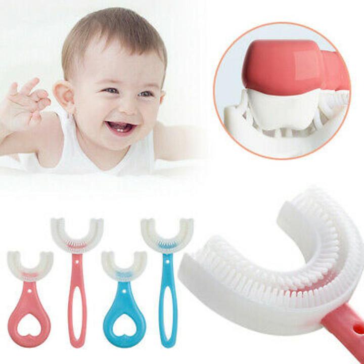 Kids Toothbrush U-Shape Infant Toothbrush with Handle (Colour As Per ...