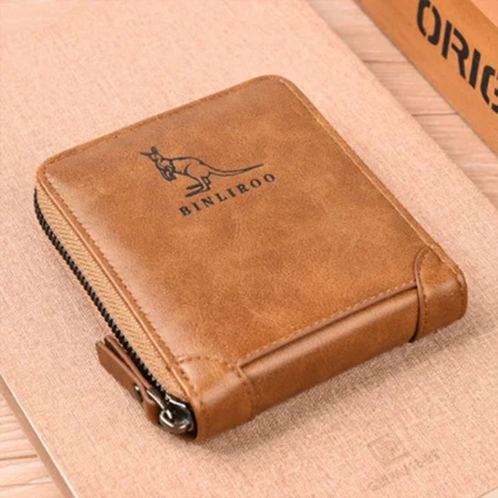 Best quality Stylish Zipper Leather wallet For Men | Daraz.com.bd