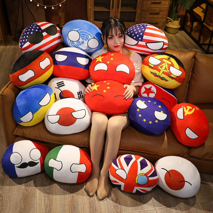 10cm Country Ball Toys Plush Polandball Pendant Pillow Countryball USSR ...