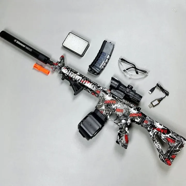 Electric M416 Gel Blaster Gun | Rechargeable Battery Safe Soft Water ...