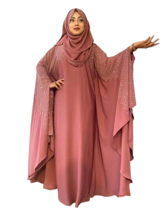 Abaya party stone borka -with hijab -dubai charry jorjet kapor -for ...