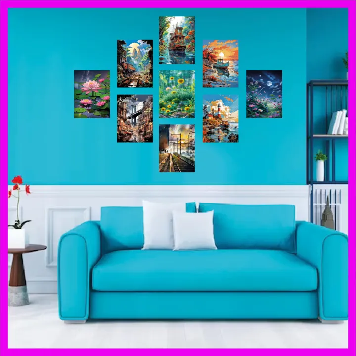Wall Decor 9 pcs Most Unique Combo Wallmate set for Home Decoration ...