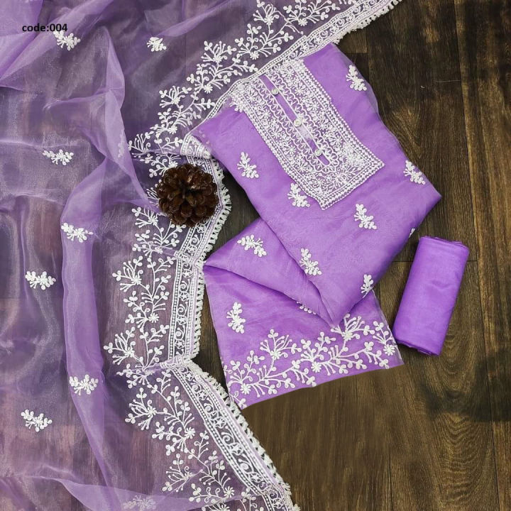 Indian Unstitched Organza Tissue Shalwar Kamiz F | Daraz.com.bd