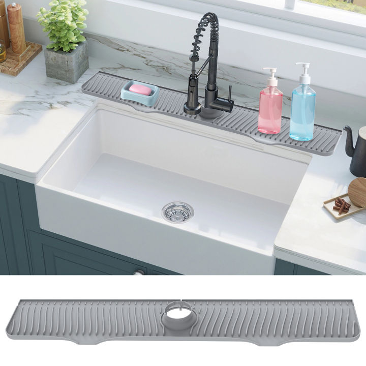 Sink Splash Guard 32 Inch Silicone Sink Faucet Mat Counter Protector ...