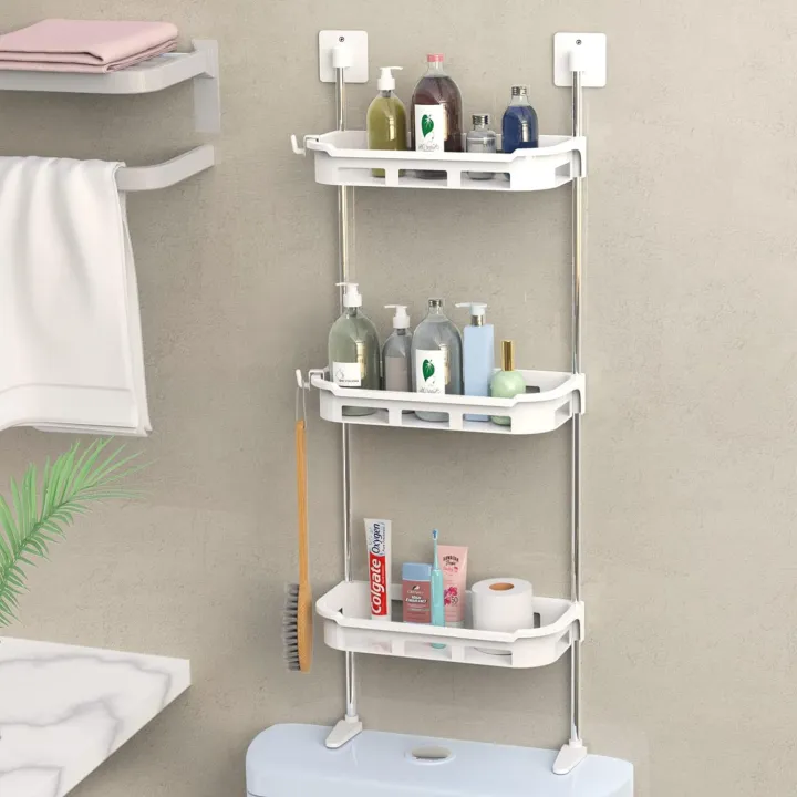 Wall 3 Layer Toilet Rack Organizer Bathroom Rack Over the Top Toilet ...