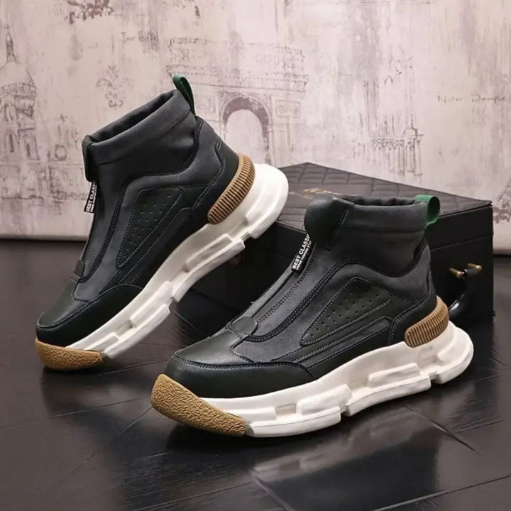 【selevn roind】 Autumn New Men's Zipper High Top Chunky Sneakers 2023 ...