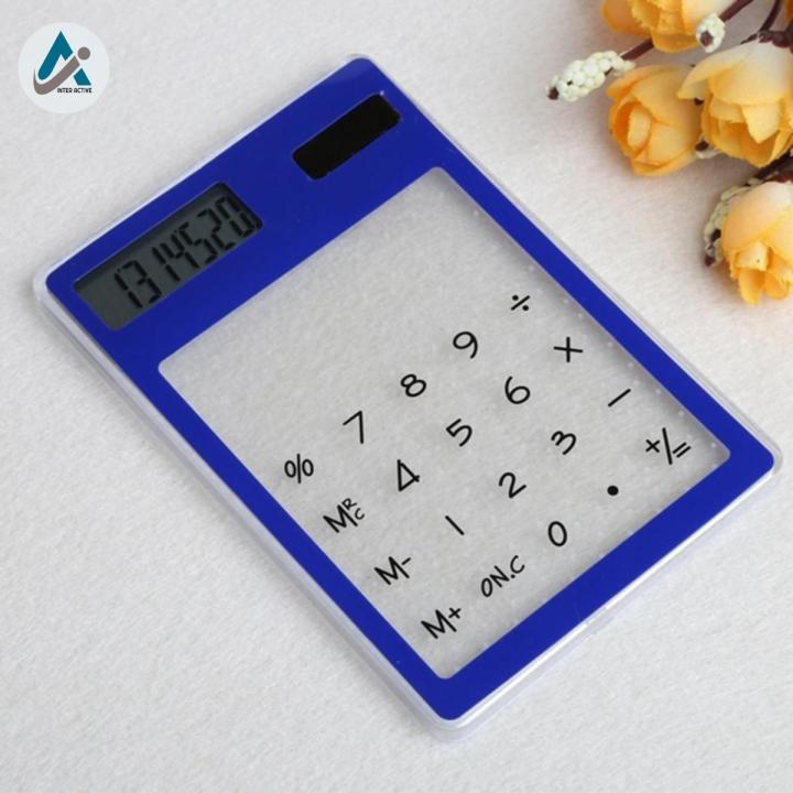 Ultra Slim Mini Transparent Solar Power LCD Touch Screen Student ...