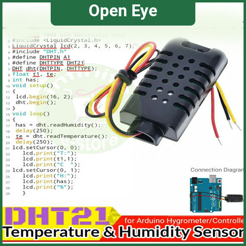 DHT21 Aosong AM2301 Capacitance Digital Temperature and Humidity Temperature Sensor DHT-22 DIY ...
