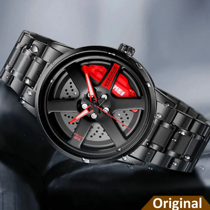 Inspired by SK 1787 rotation wheel stainless steel clock for men ...