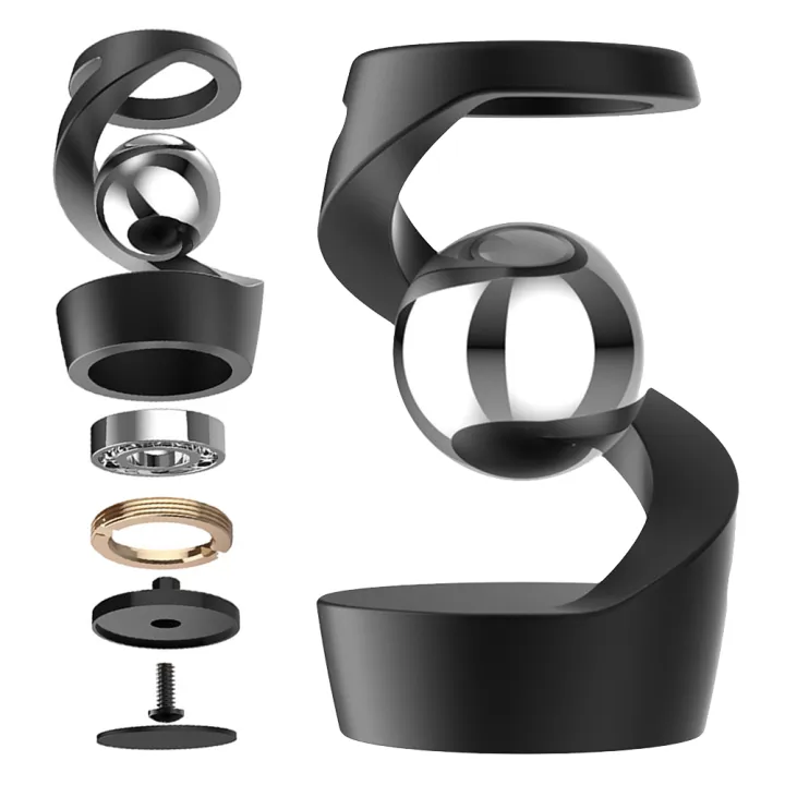 Gravity Defying Kinetic Desk Toy Desktop Suspended Gyroscope Fidget ...