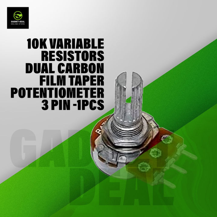10K Variable Resistors Dual Carbon Film Taper Potentiometer 3 Pin -1pcs ...