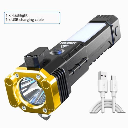 Portable Rechargeable Torch LED Flashlight Long Distance Beam Range ...