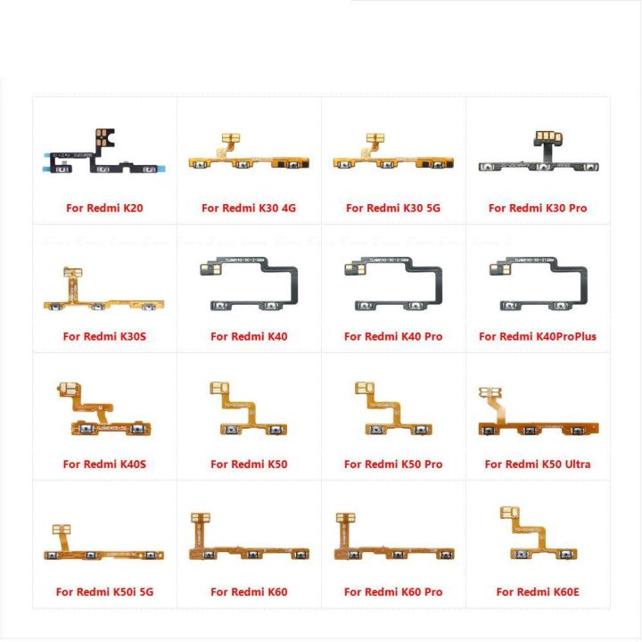 Power ON OFF Button Flex Cable Parts For XiaoMi Redmi K20 K30 K30S K40 ...