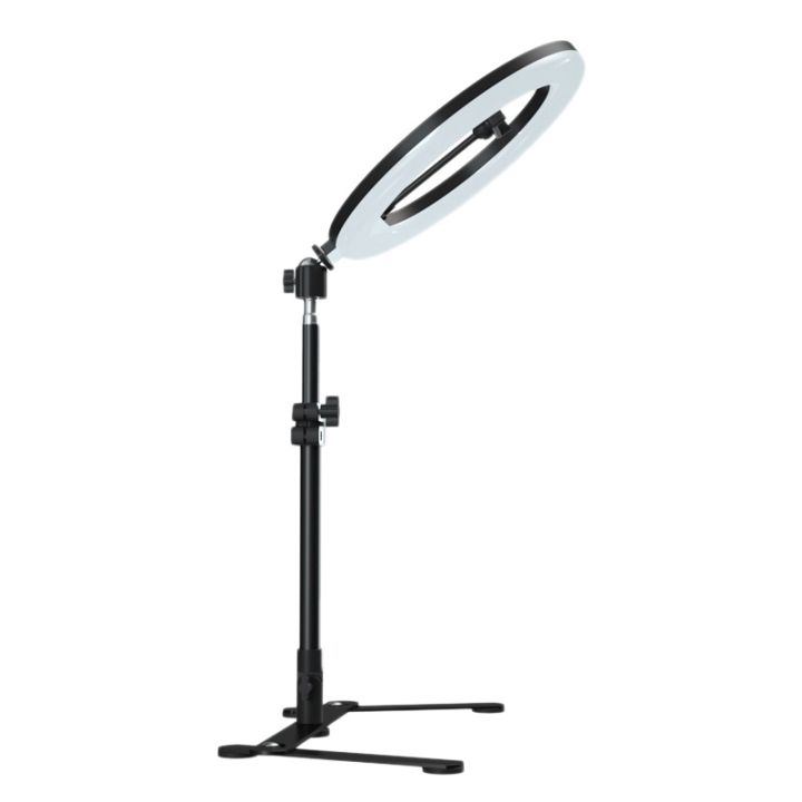 10in LED Selfie Ring Light Overhead Stand Tripod Photography RingLight ...