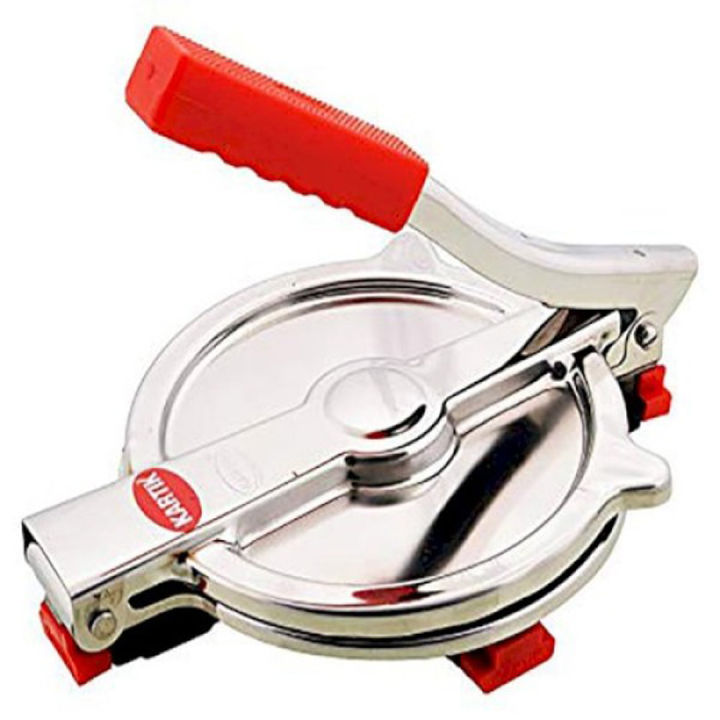 Heavy Duty Stainless Steel Roti Press Maker with Anti-Slip Handle ...