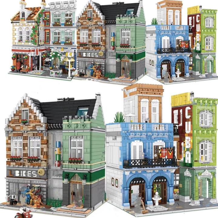 Compatible Creative Expert Street View Cuba Hotel Model Modular House ...