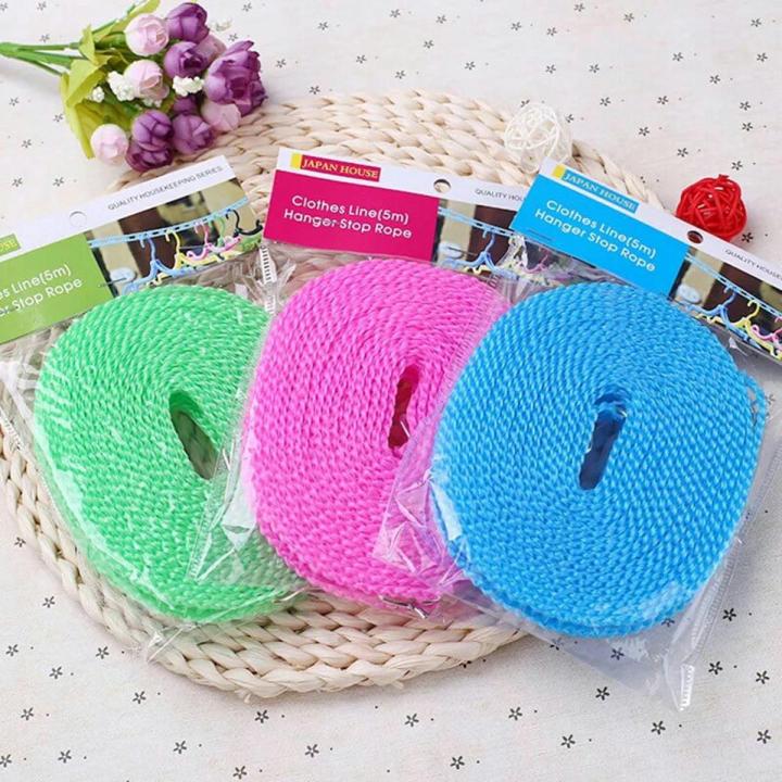 5M Outdoor Windproof Clothesline Travel Retractable Rope Washing Line ...