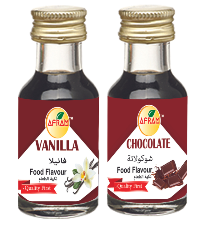 Afram 2 Pieces Chocolate + Vanilla Flavour Essence - 28ml | Daraz.com.bd
