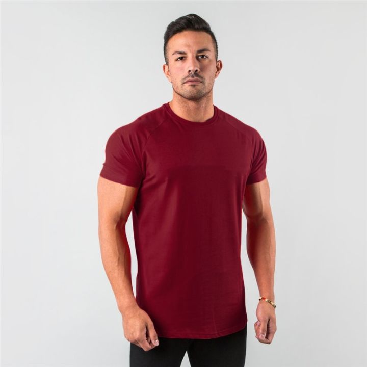 New Stylish Plain Tops Fitness Mens T Shirt Short Sleeve Muscle Joggers ...