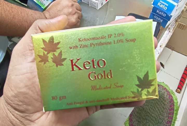 Keto Gold Medicated Soap for Acne And Acne Scar Removal 80 G Bar of ...