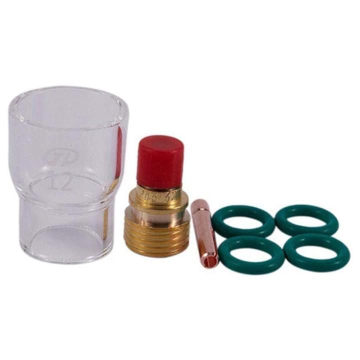 【VisioN Shop】NEW-7 Pcs 12 Pyrex Glass Shell Kit Stubby Collets Body Gas ...