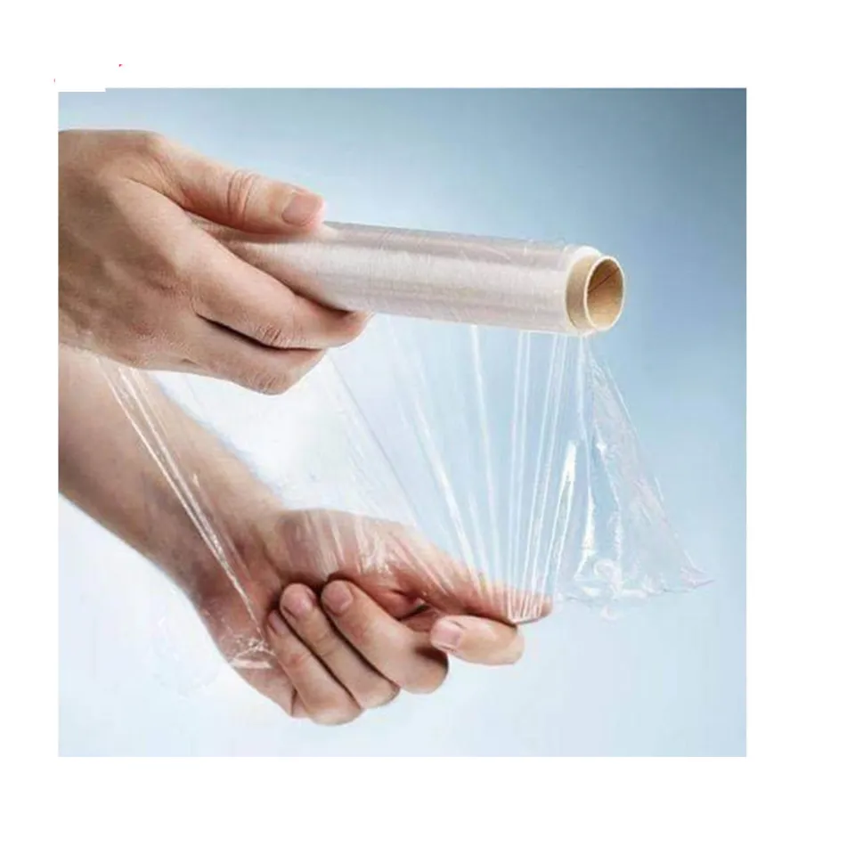 Fresher Plastic Stretch Wrap Clear Cling Food Grade PE Vinyl Film Plastic Wrapping Paper Roll Ideal food Wrapping paper for Keeping Food Fresh Daraz .bd